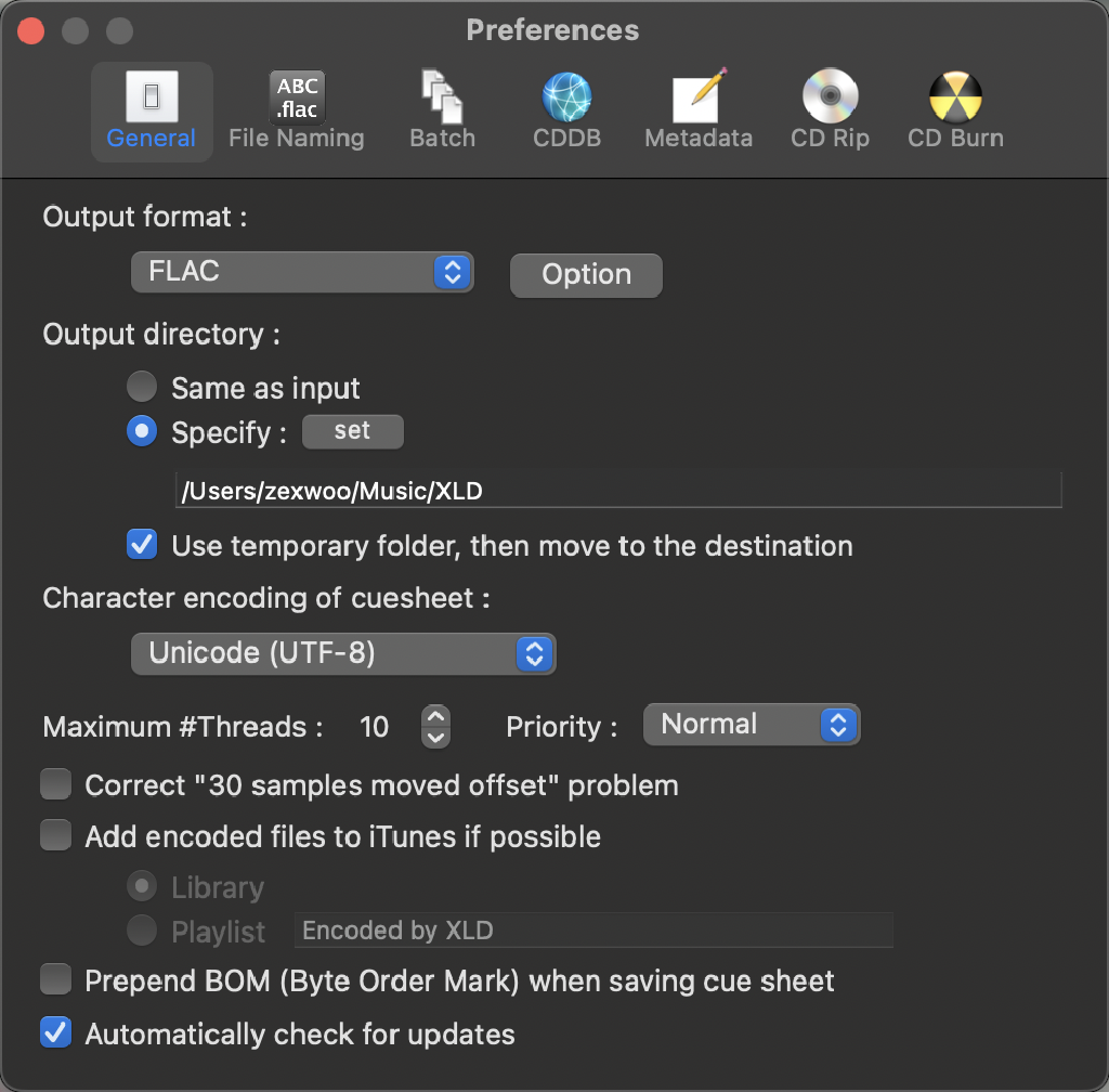 XLD Setting and Ripping Guide