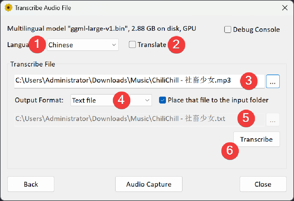 Whisper 使用指南